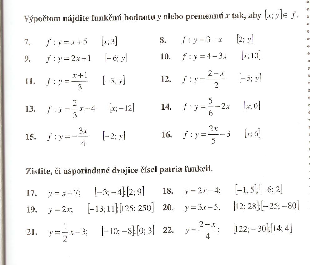 lineárne funkcie, rovnice, sústavy :: myshcaa